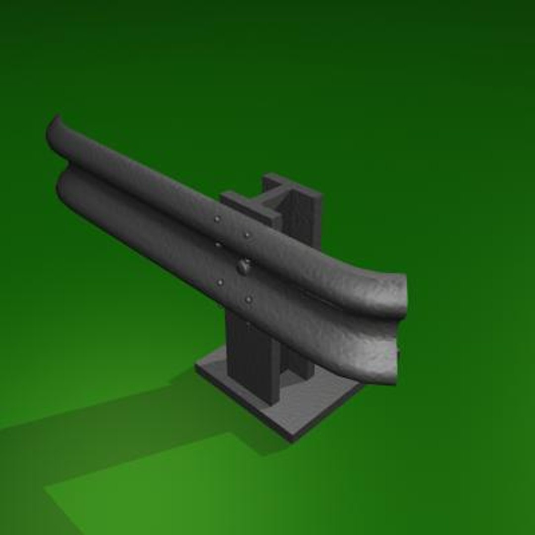 3ds Max Barrier Motorway Divider