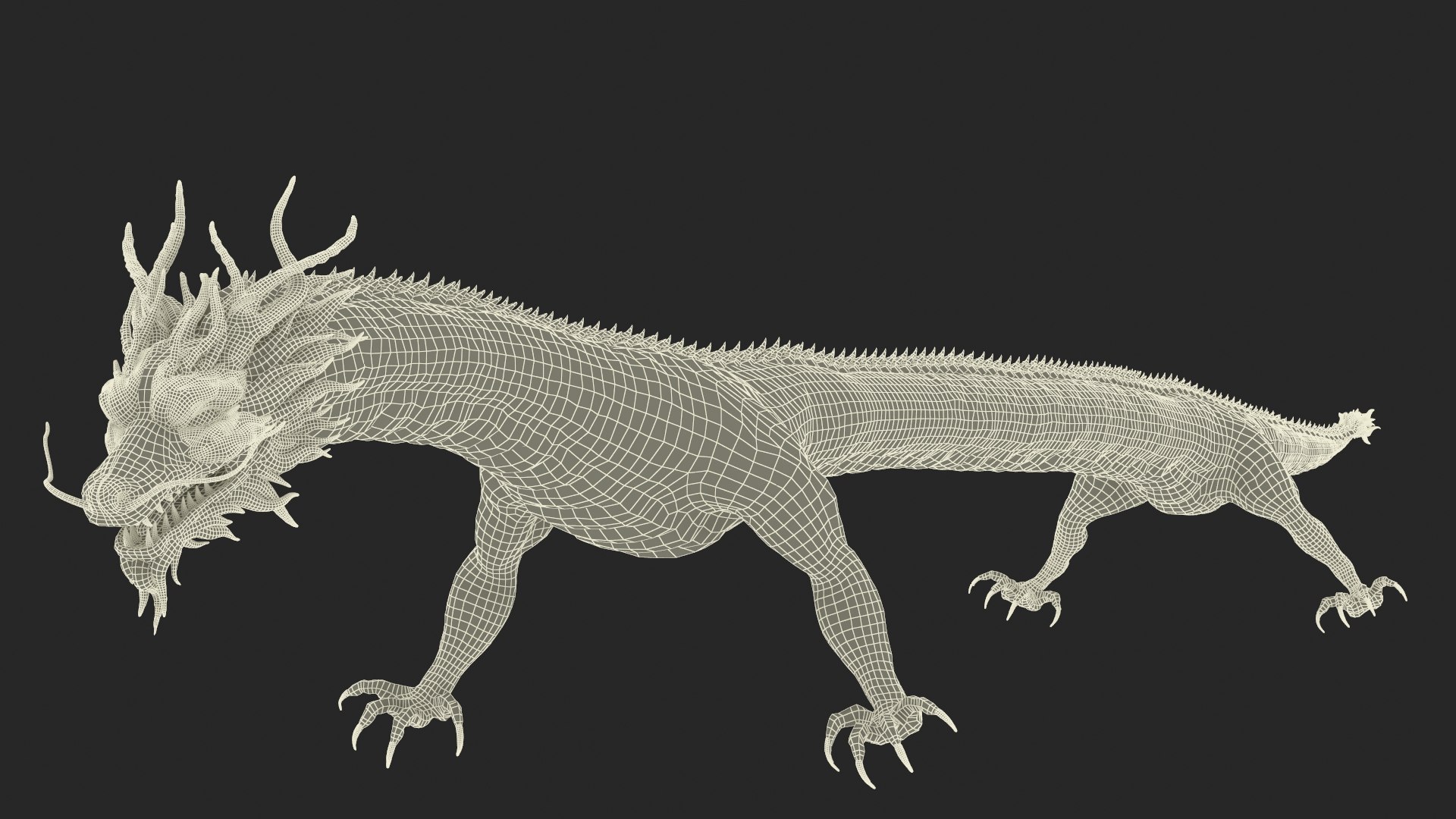 3D Asian Mythical Serpent Dragon Blue Rigged - TurboSquid 2205498