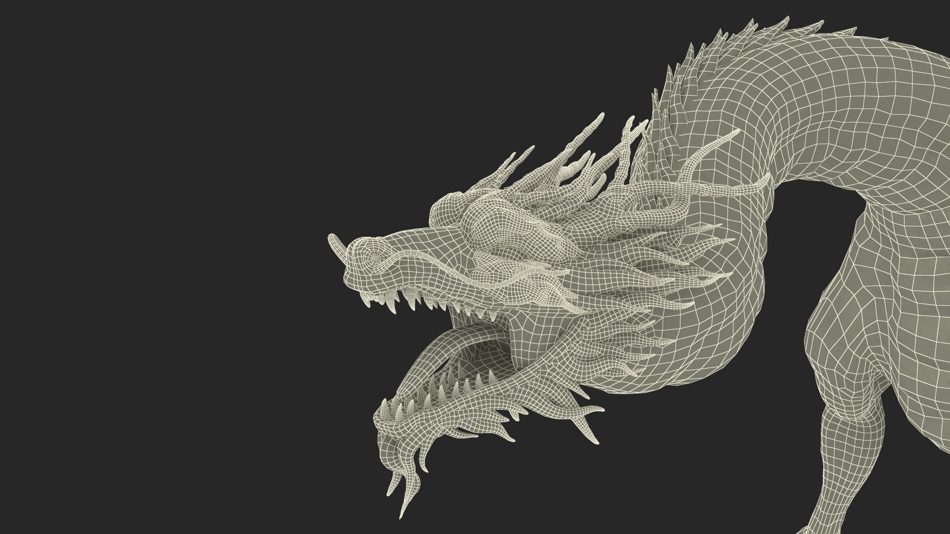 3D Asian Mythical Serpent Dragon Blue Rigged - TurboSquid 2205498