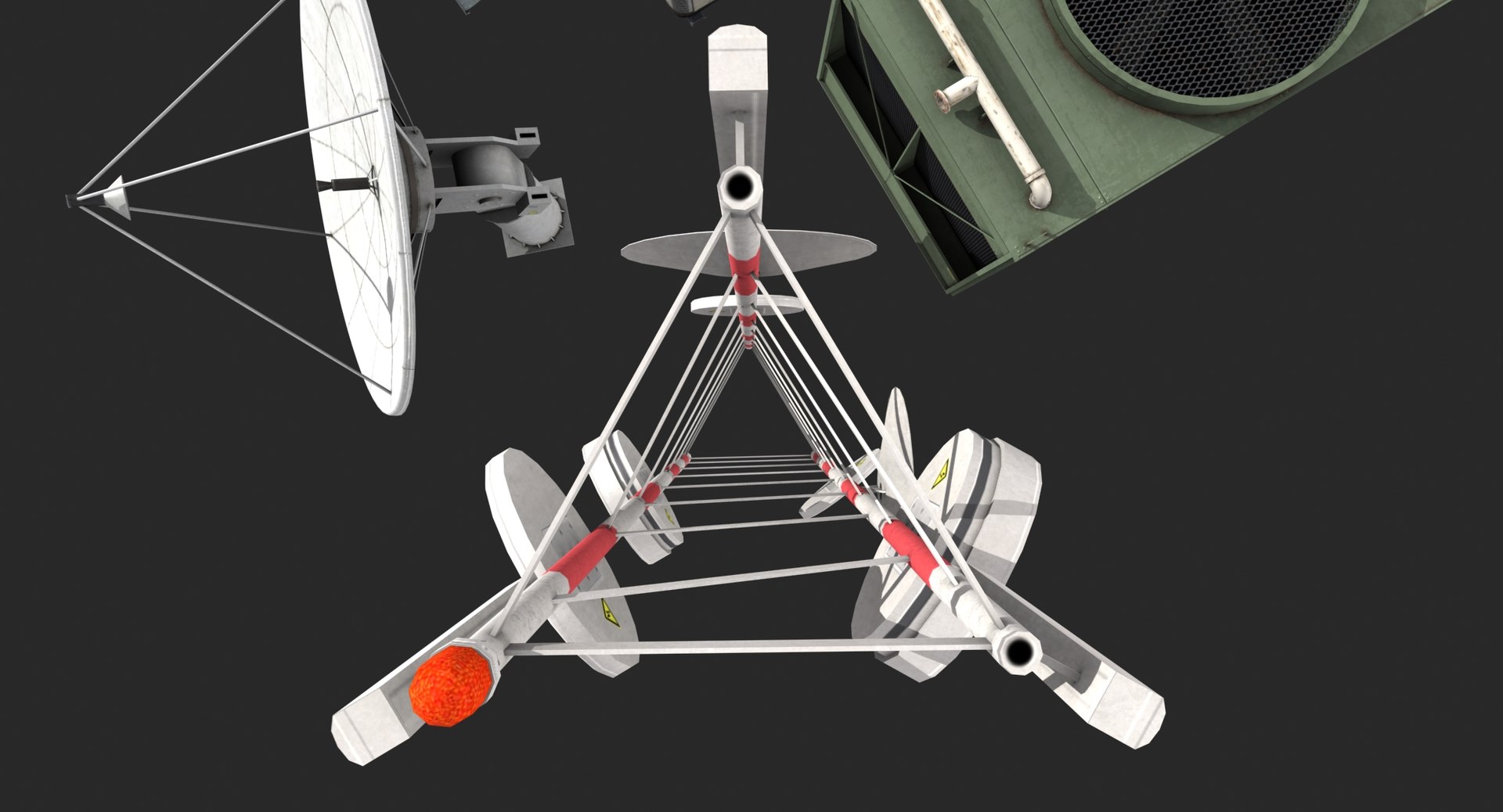 Rooftop Lights Tower 3d 3ds