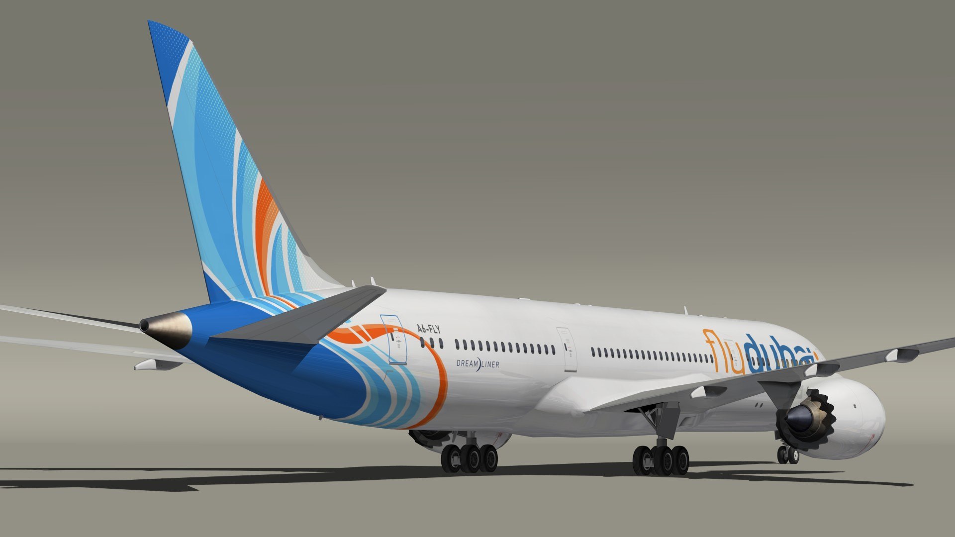 3D Boeing 789 FlyDubai - TurboSquid 2156315