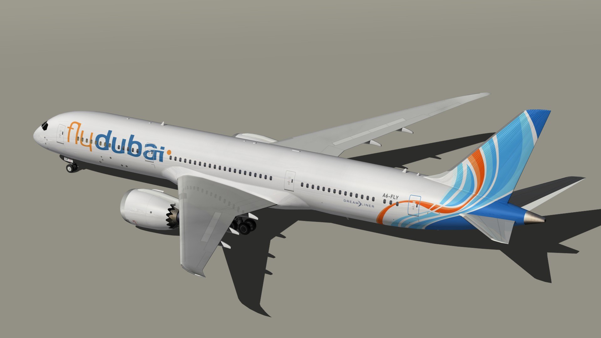 3D Boeing 789 FlyDubai - TurboSquid 2156315
