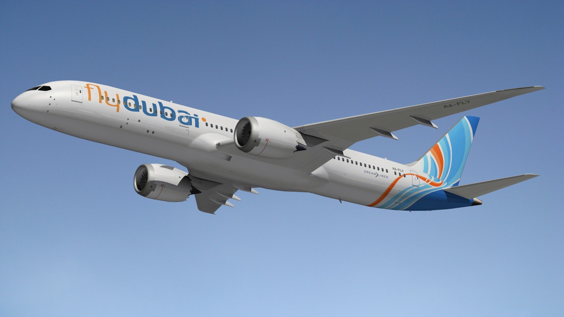 3D Boeing 789 FlyDubai - TurboSquid 2156315