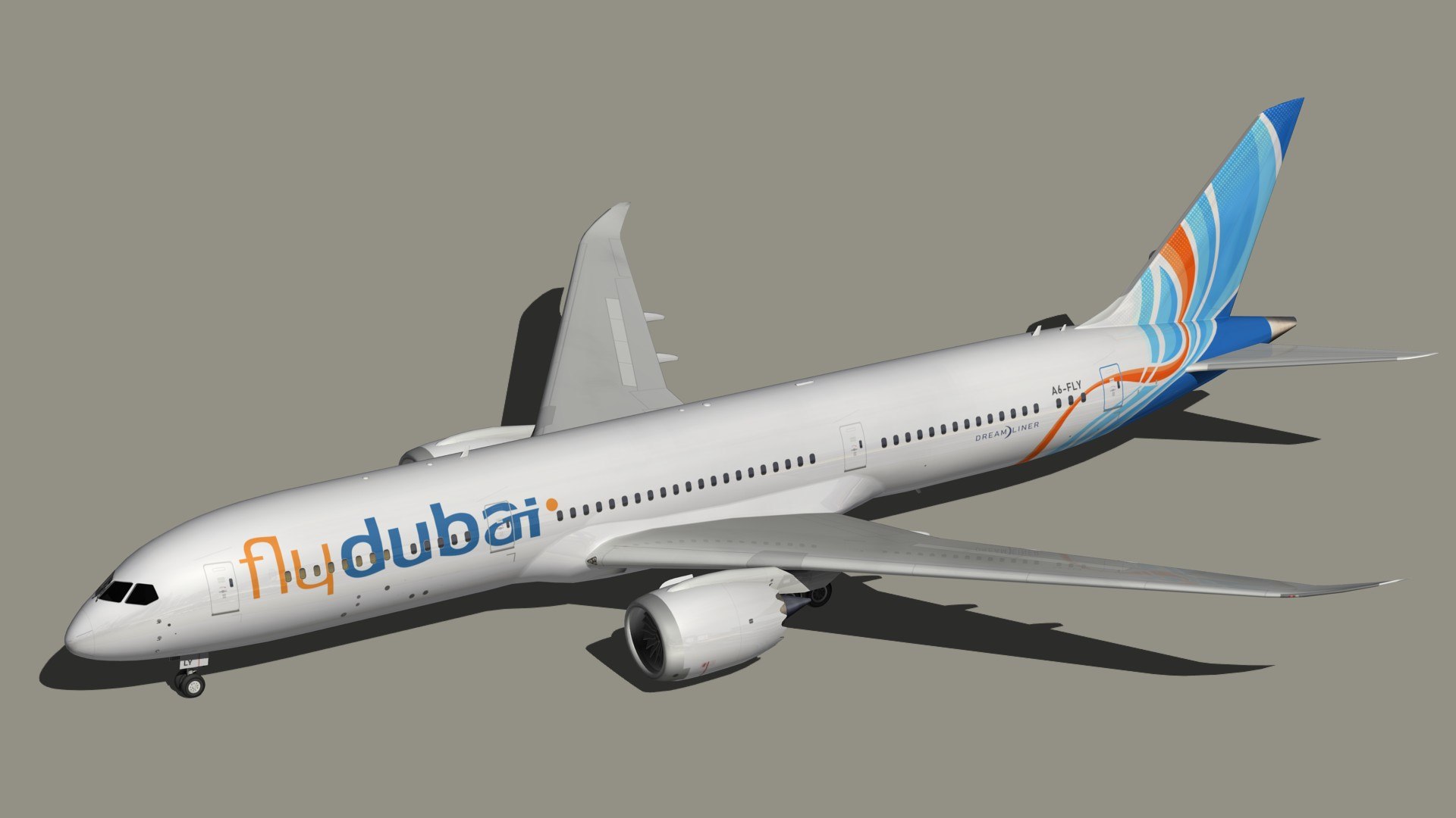 3D Boeing 789 FlyDubai - TurboSquid 2156315