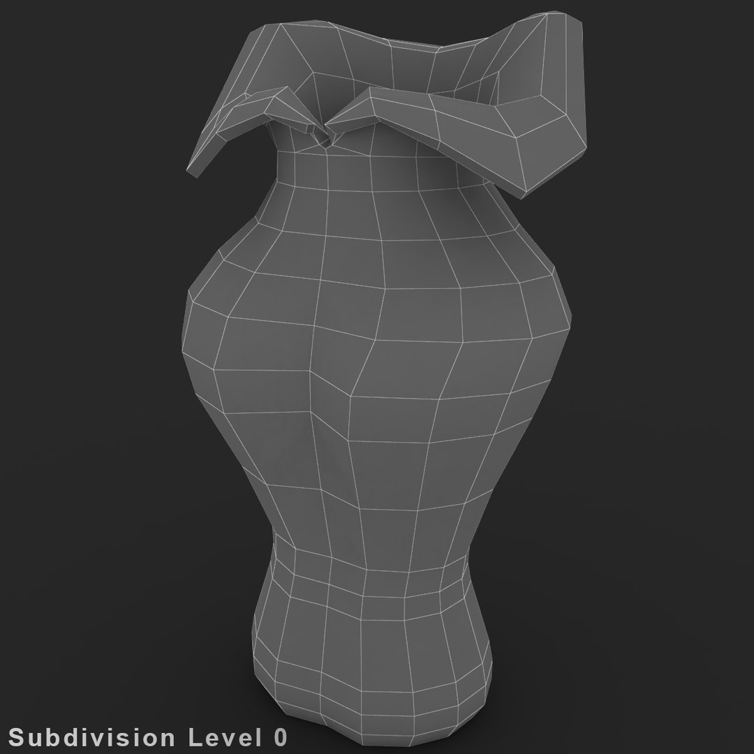 3d realistic human shaped vase model