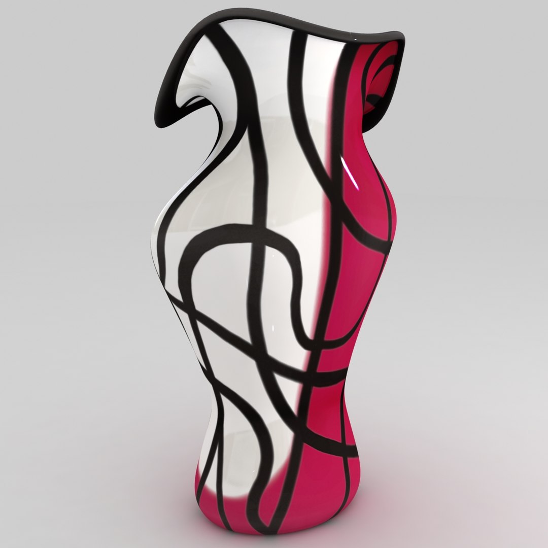 3d realistic human shaped vase model