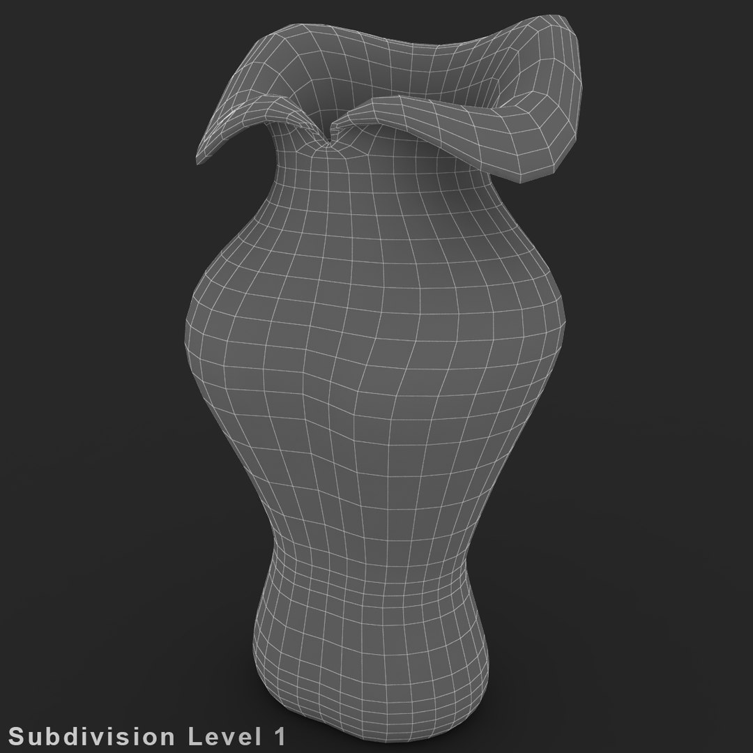 3d realistic human shaped vase model
