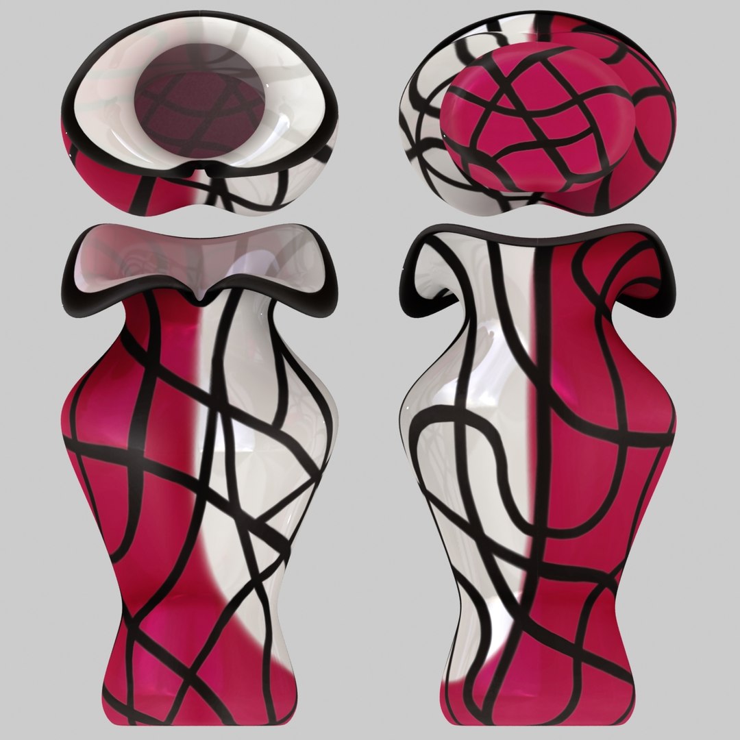3d realistic human shaped vase model