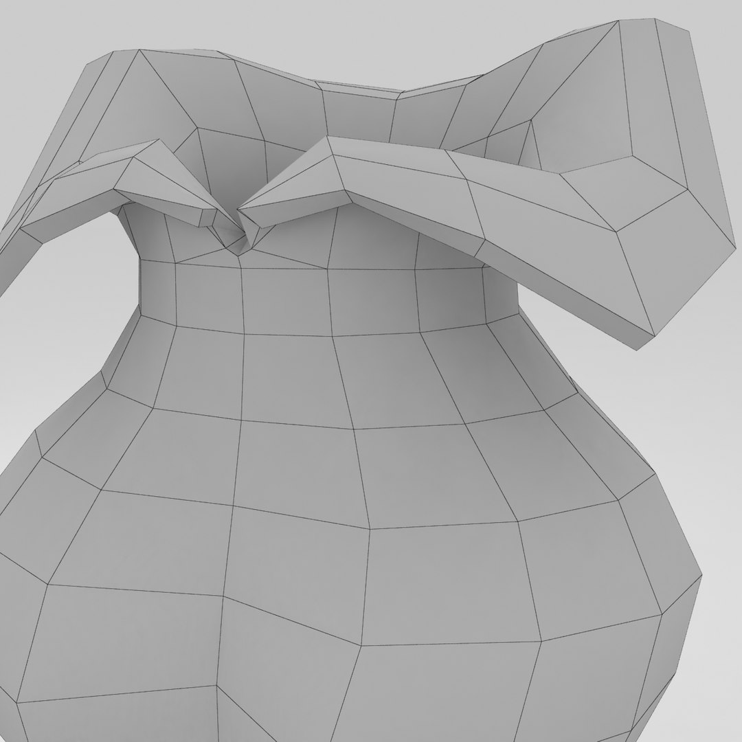 3d realistic human shaped vase model