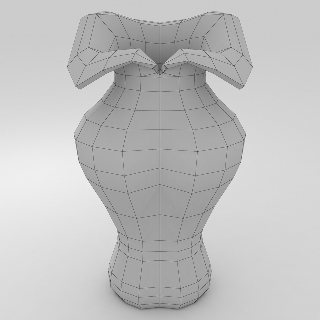 3d realistic human shaped vase model