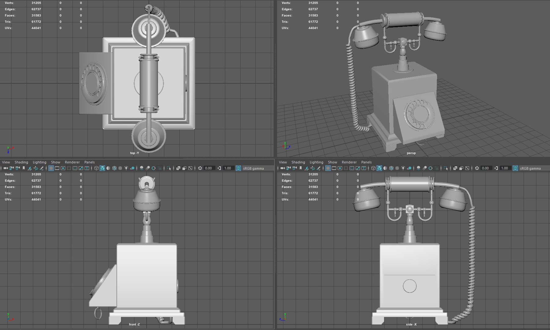 Vintage Telephone 3D Model - TurboSquid 1830658