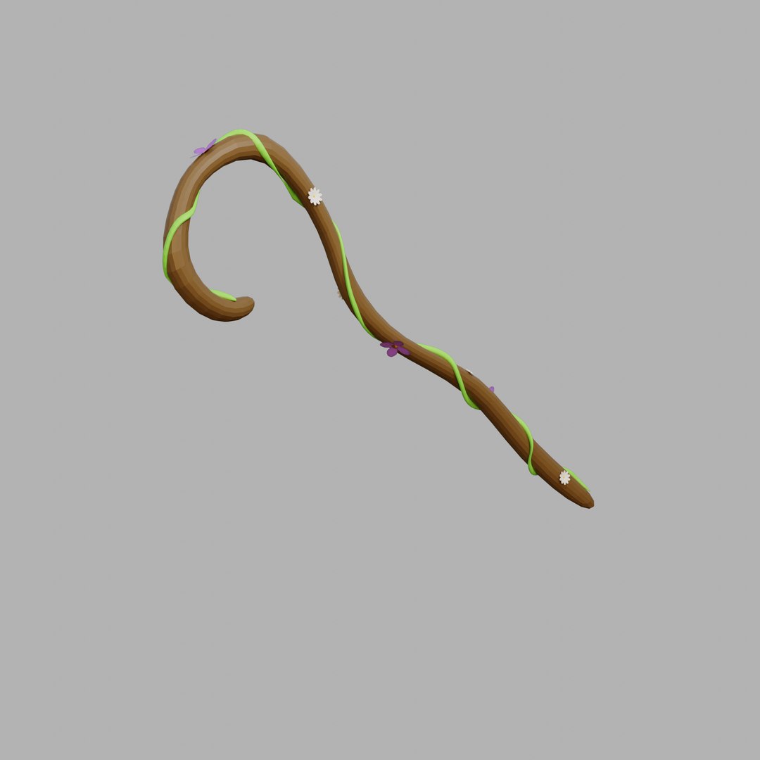 Low Poly Druid Staff 3D model - TurboSquid 1868864