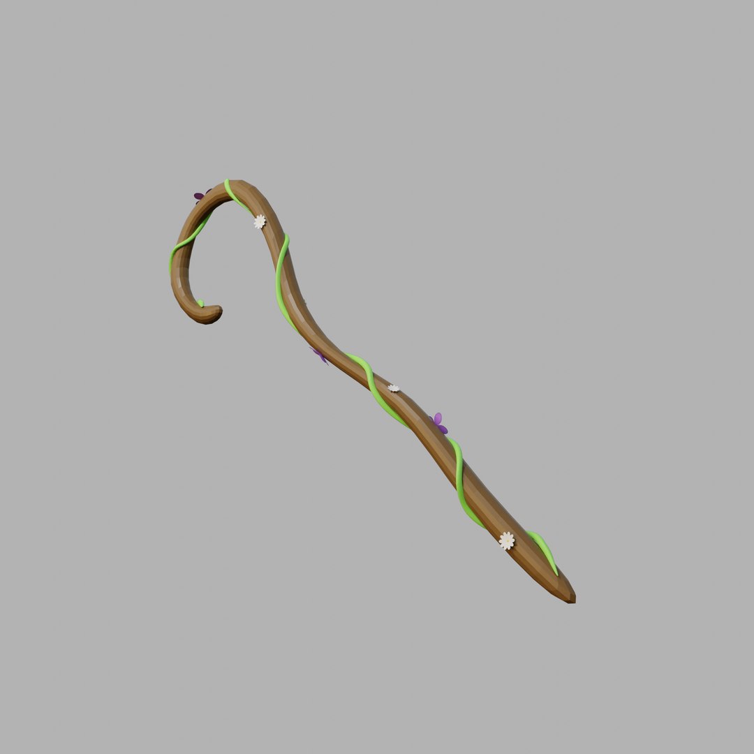 Low Poly Druid Staff 3D model - TurboSquid 1868864