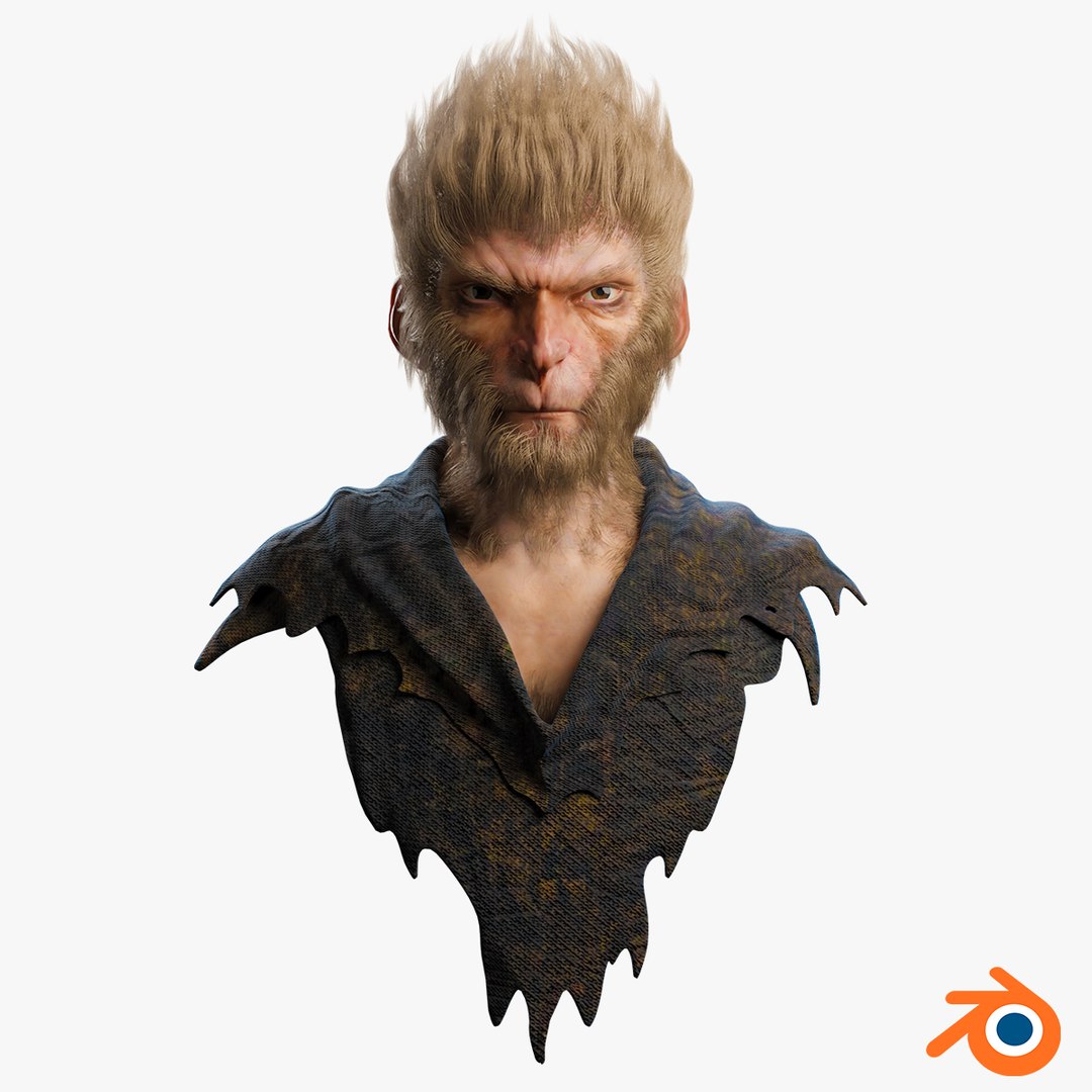 Monkey King Sun Wukong Bust 3D model - TurboSquid 2083506