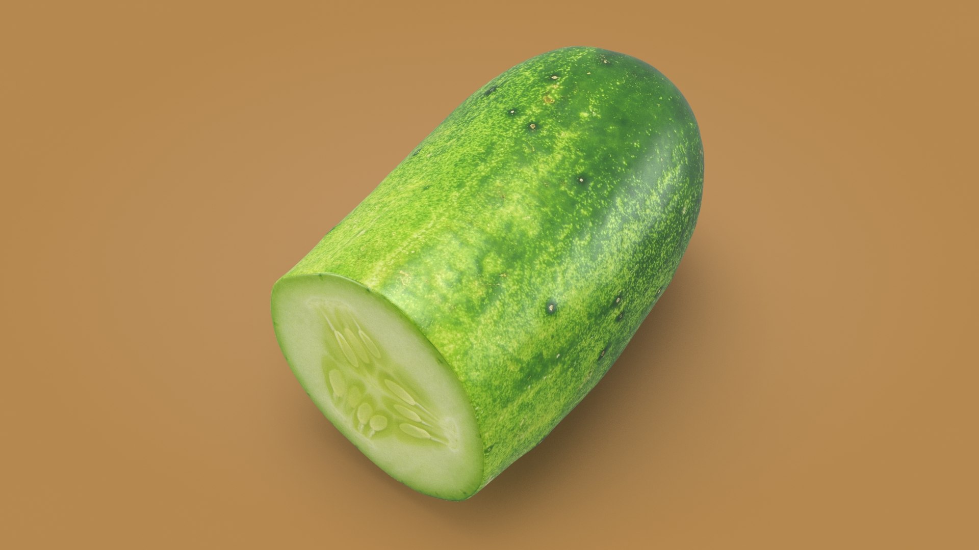 Half Cucumber 03 model - TurboSquid 2064733