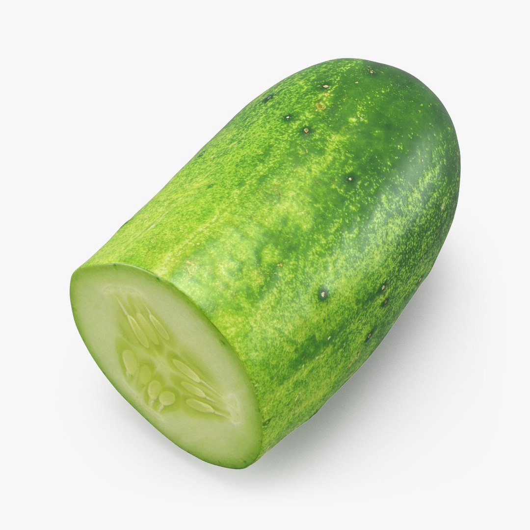Half Cucumber 03 model - TurboSquid 2064733