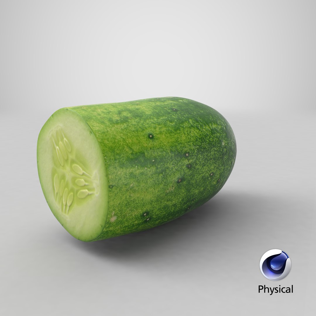 Half Cucumber 03 Model - TurboSquid 2064733