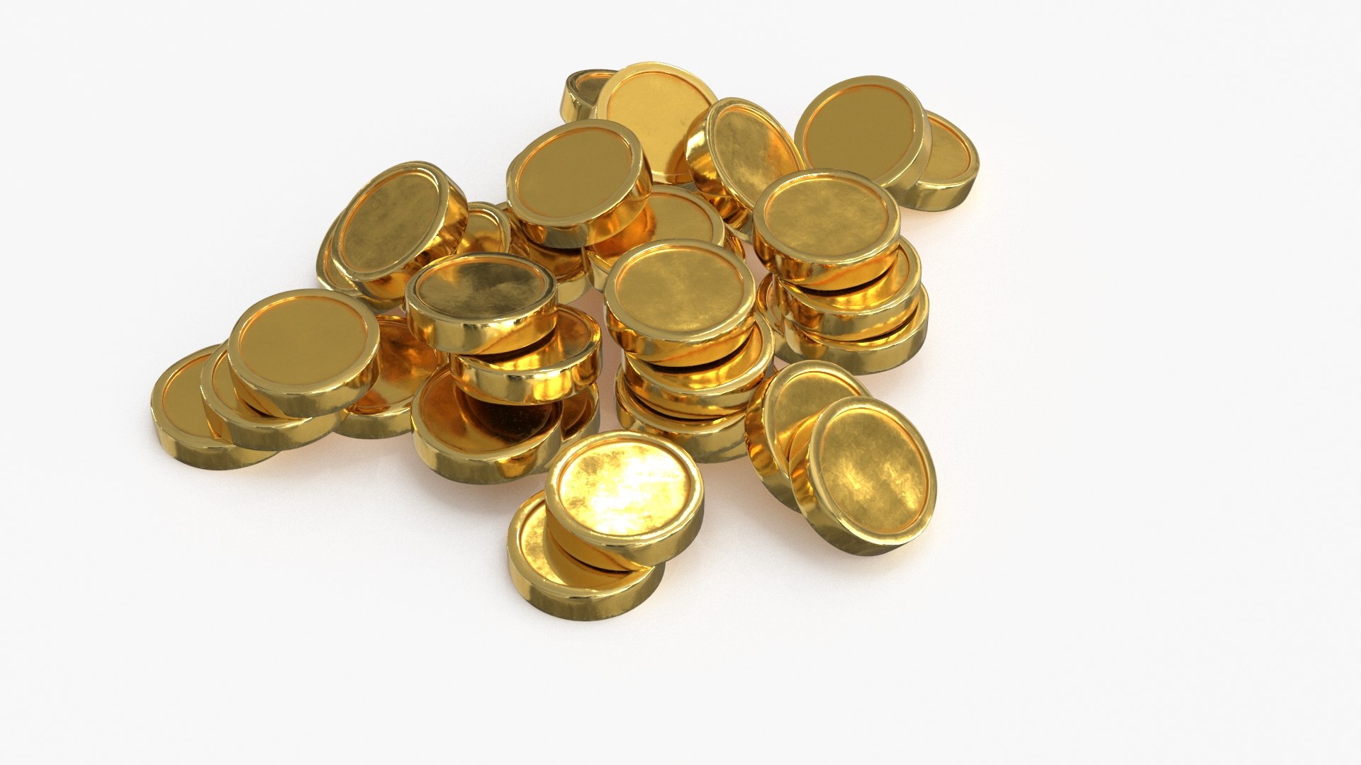 3D Generic Gold Coins Model - TurboSquid 1661686