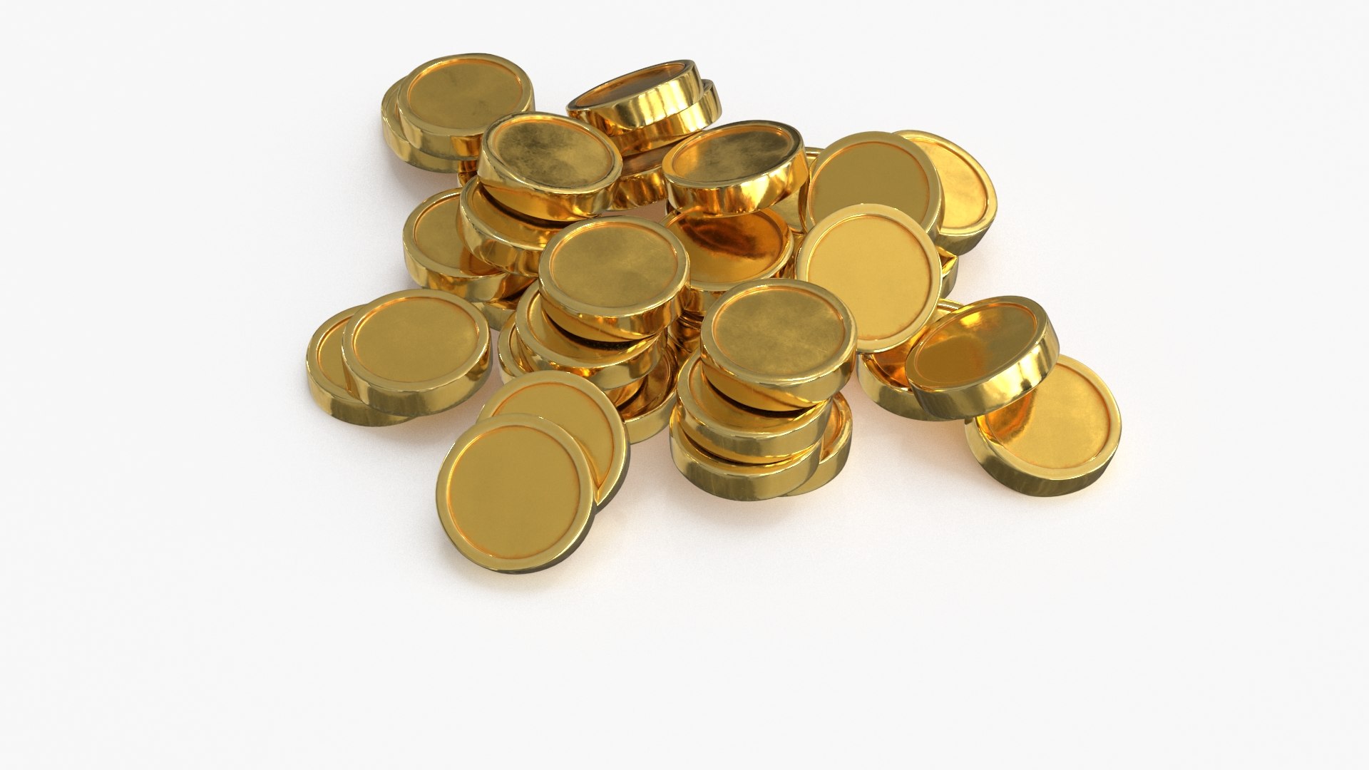 3D Generic Gold Coins Model - TurboSquid 1661686