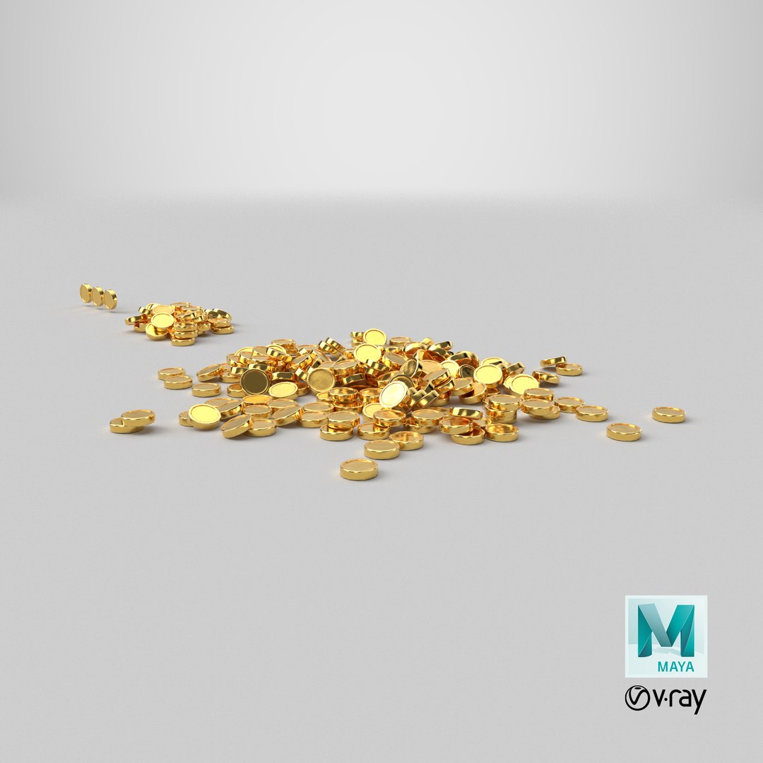 3D Generic Gold Coins Model - TurboSquid 1661686