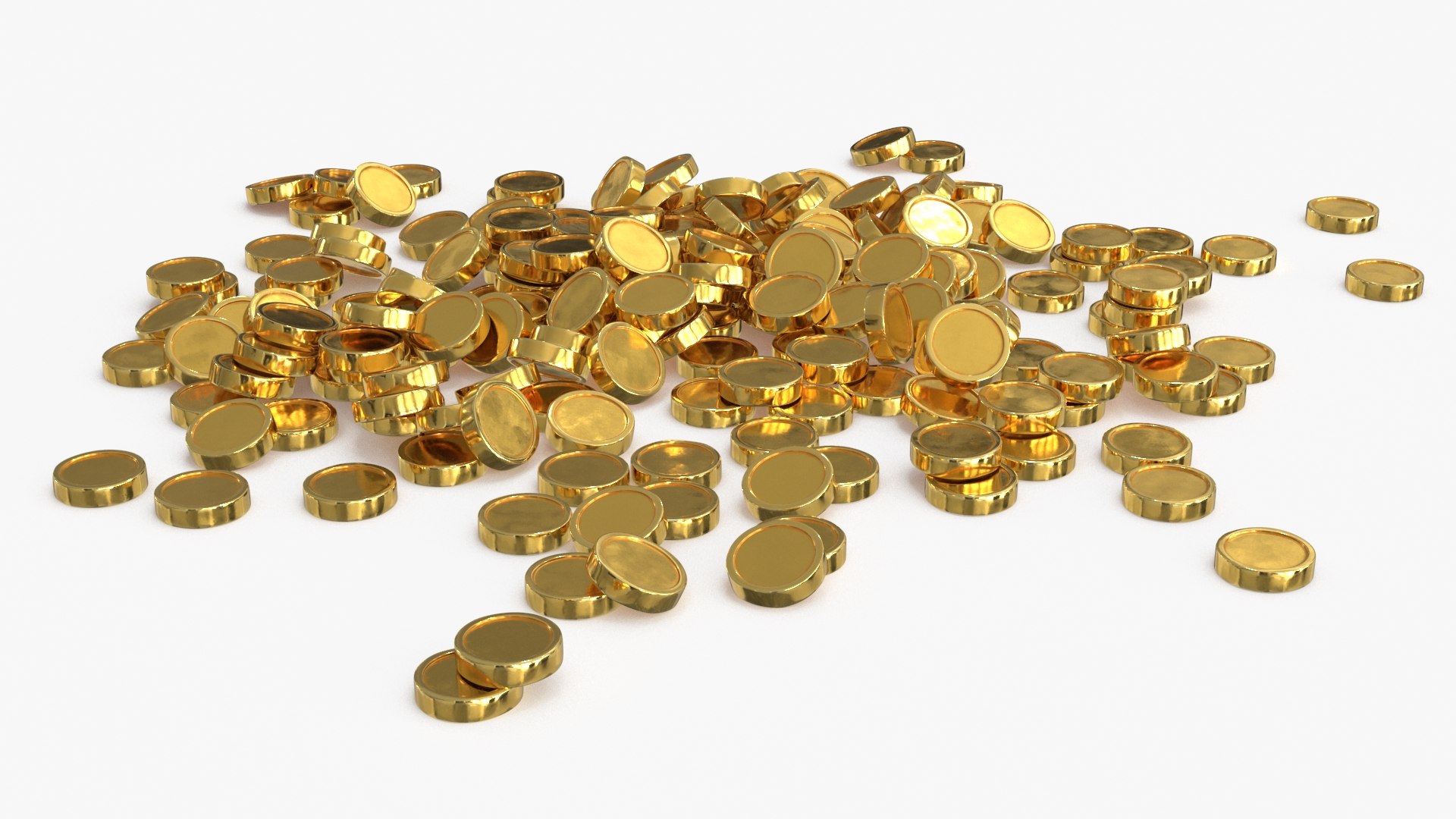 3D Generic Gold Coins Model - TurboSquid 1661686