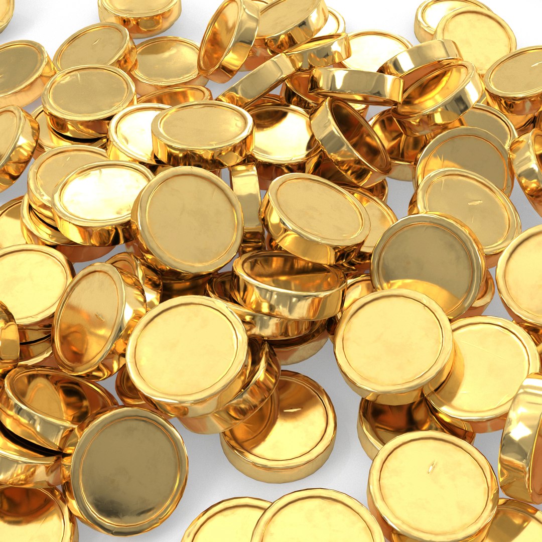 3D Generic Gold Coins Model - TurboSquid 1661686