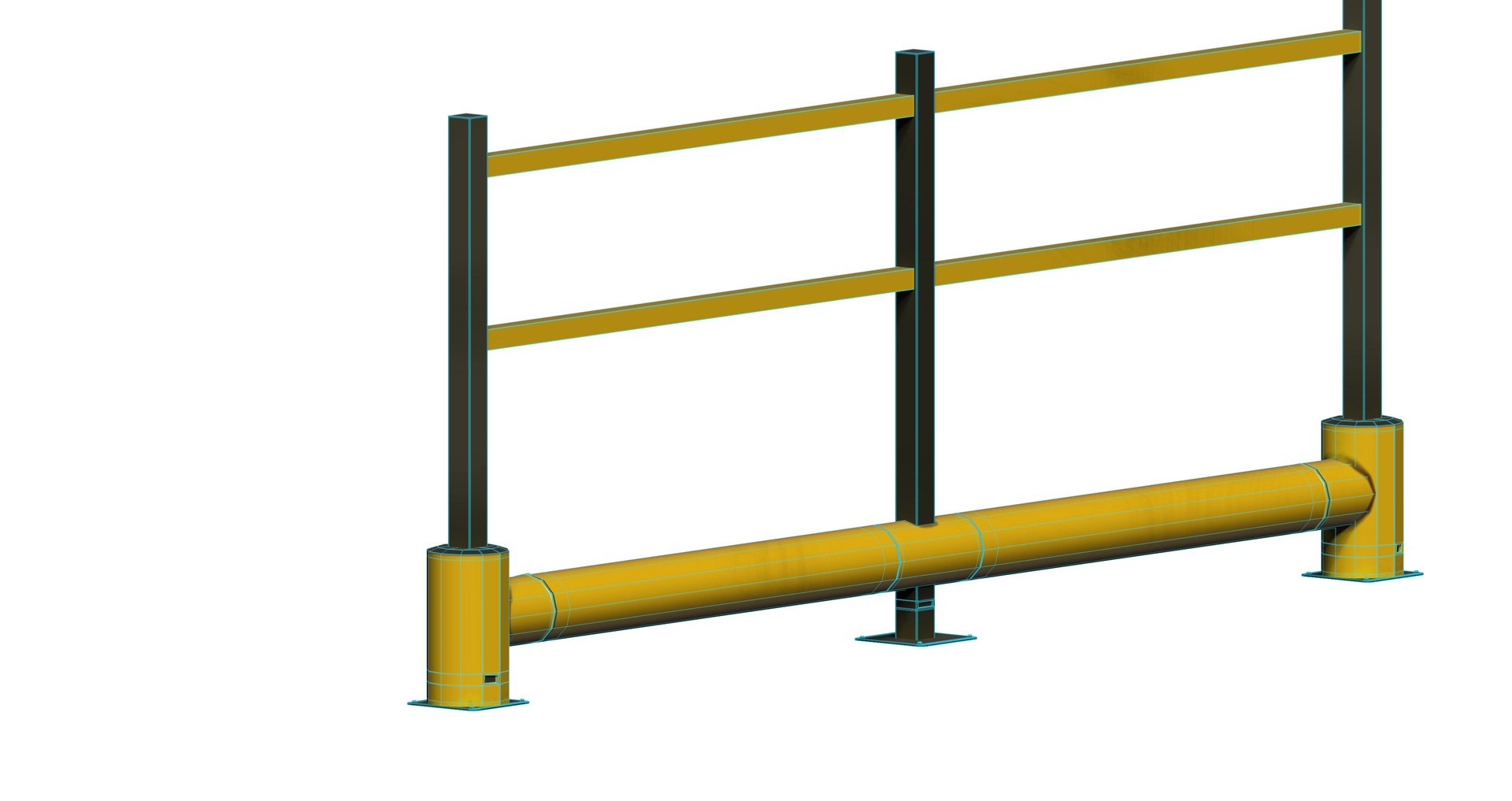 3D Flex Impact Traffic Safety Barrier - TurboSquid 2084372