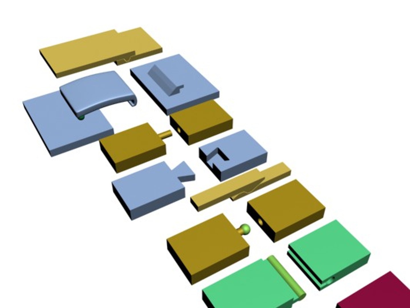 Plastic Snaps 3d Model