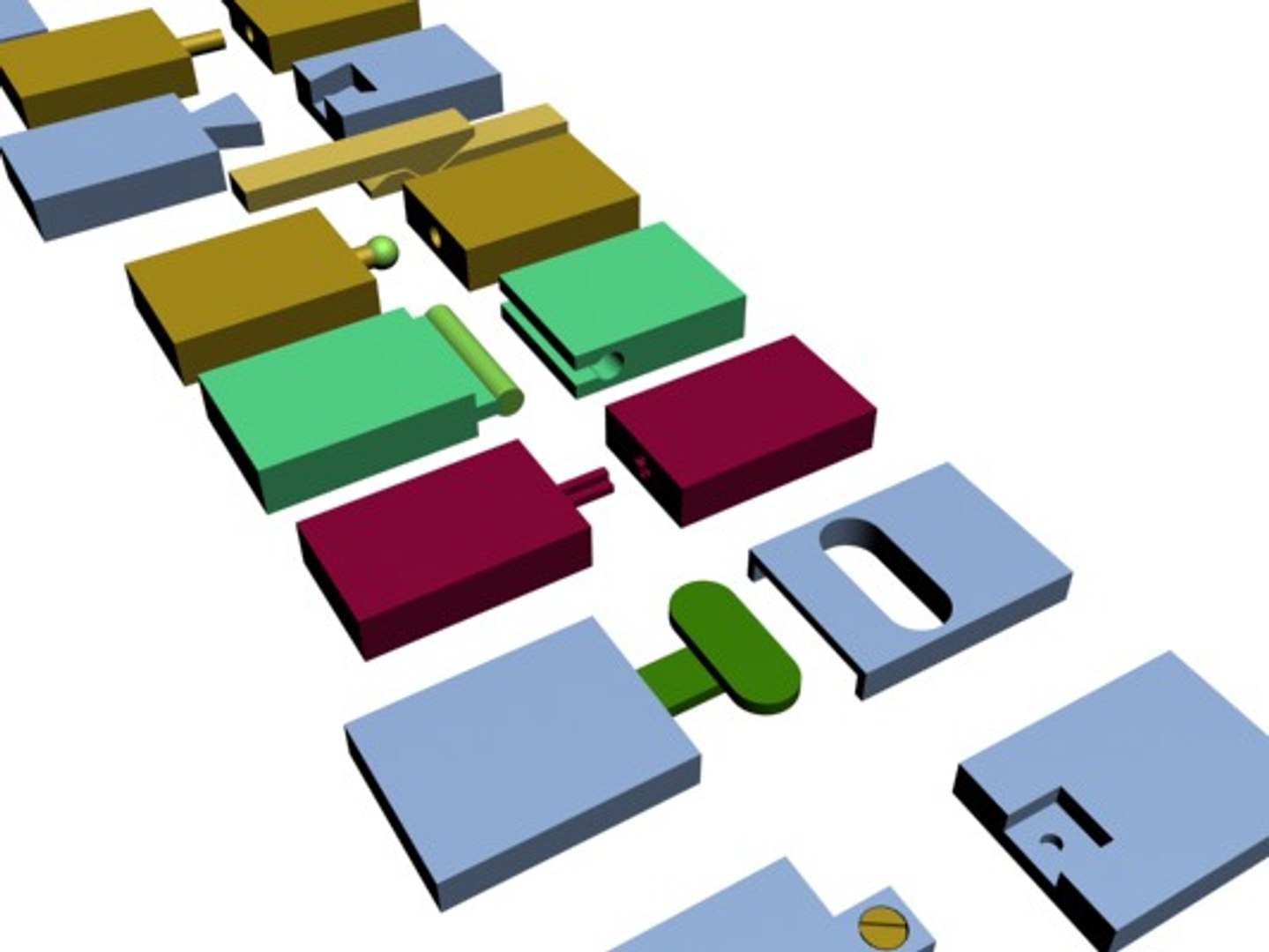 Plastic Snaps 3d Model