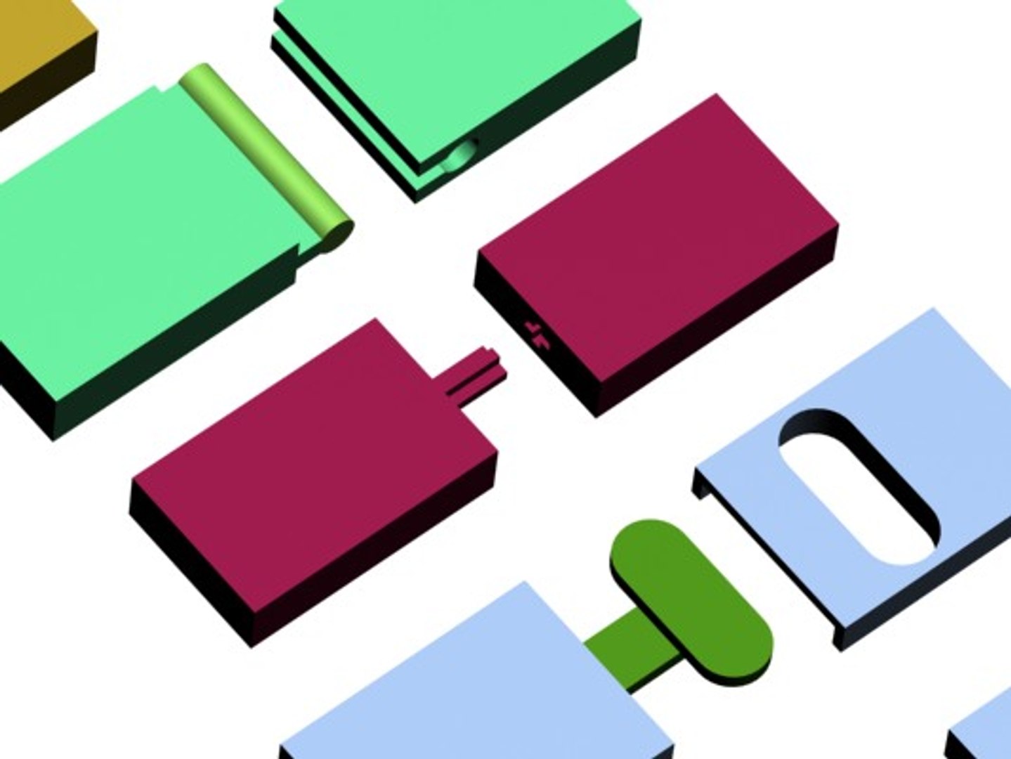 Plastic Snaps 3d Model