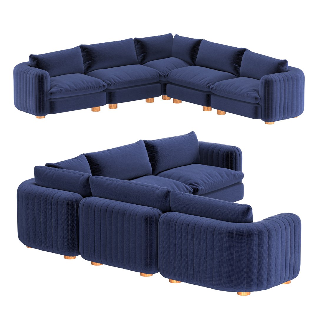 3D Vivienne Sectional Corner Sofa Model - TurboSquid 2188595