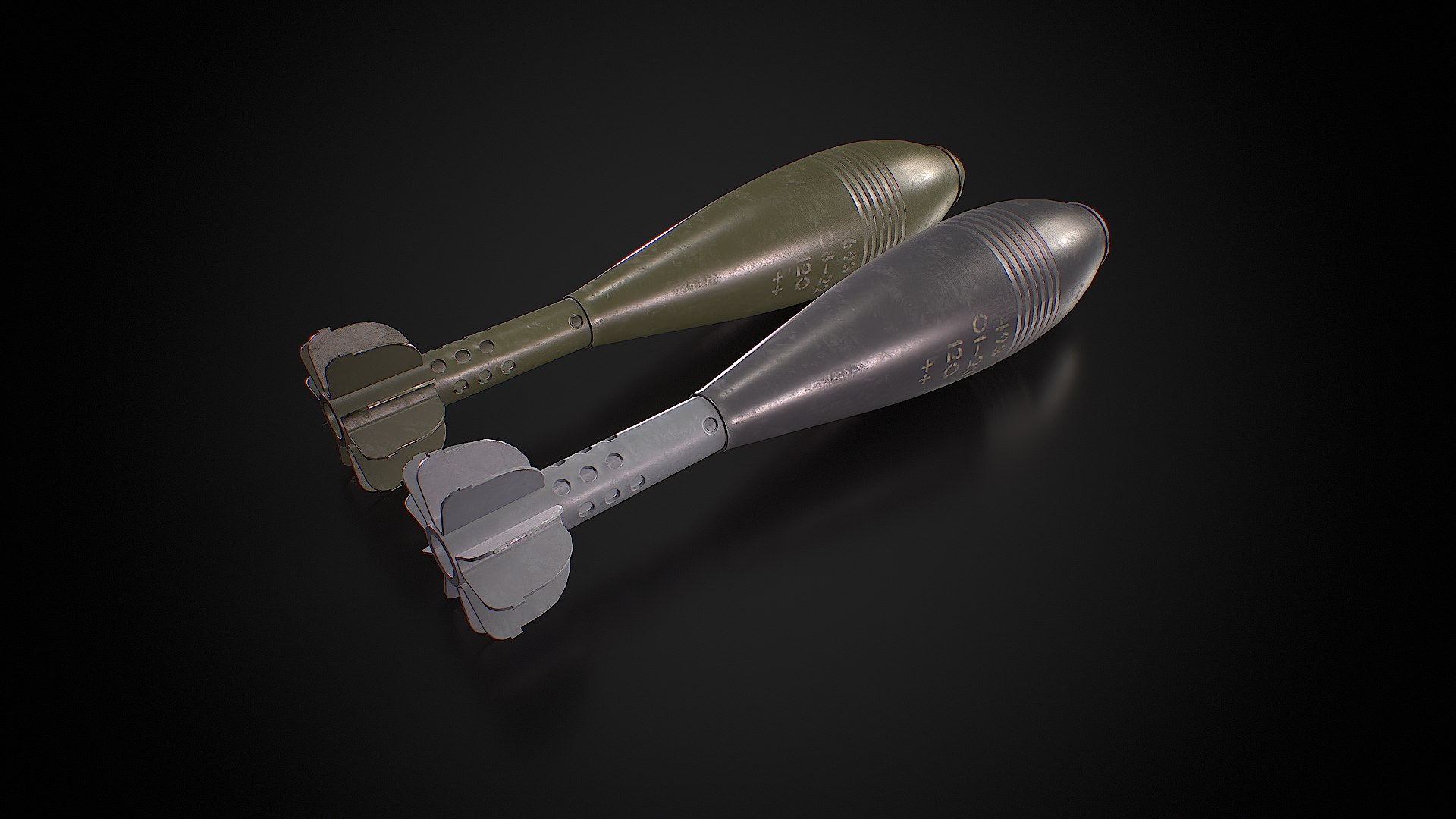 3D Mortar Bomb 120mm Low-poly - TurboSquid 2231934