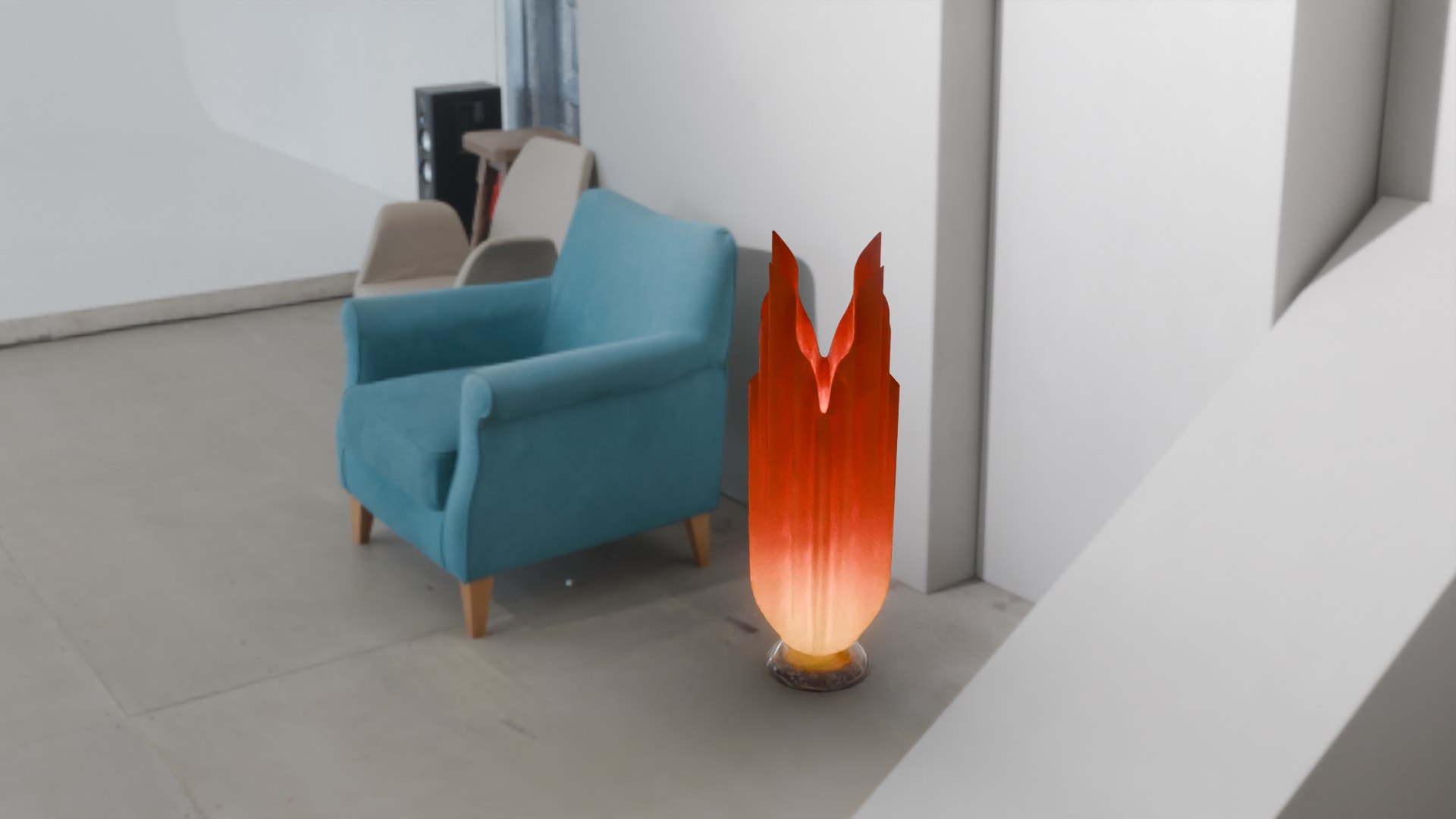 3D Model Floor Lamp FIRE - TurboSquid 2277407