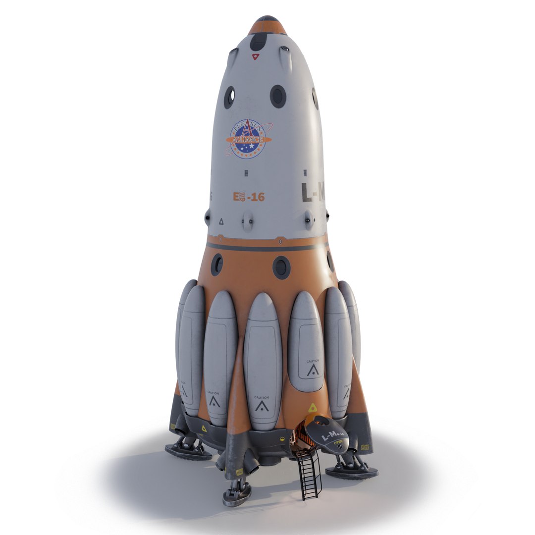 Rocket Landing Module with PBR Materials 3D - TurboSquid 1861681