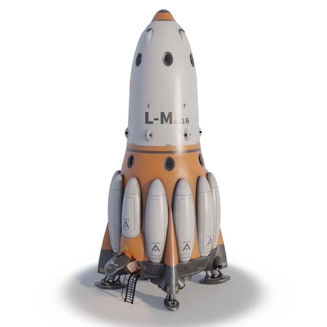 Rocket Landing Module with PBR Materials 3D - TurboSquid 1861681