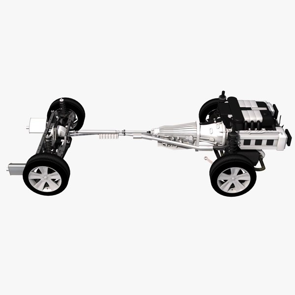 3d car drive train model