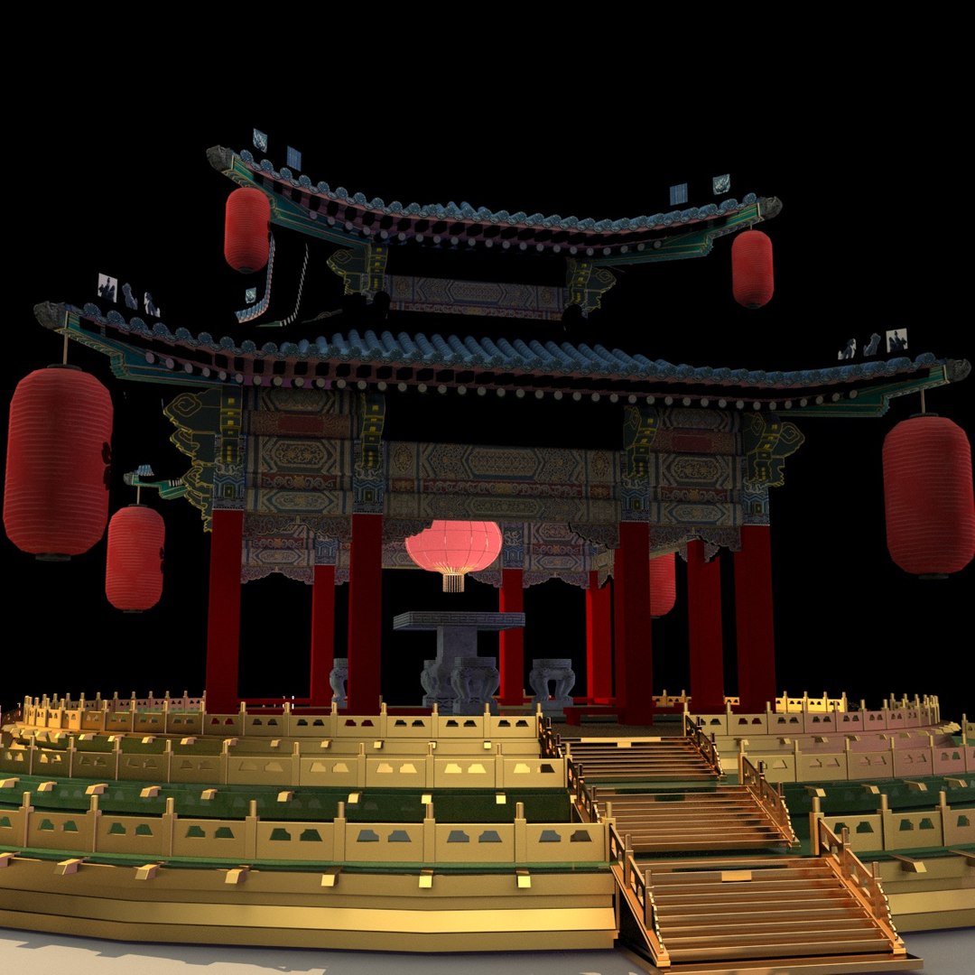 3D Chinese Pavilion - TurboSquid 1863601