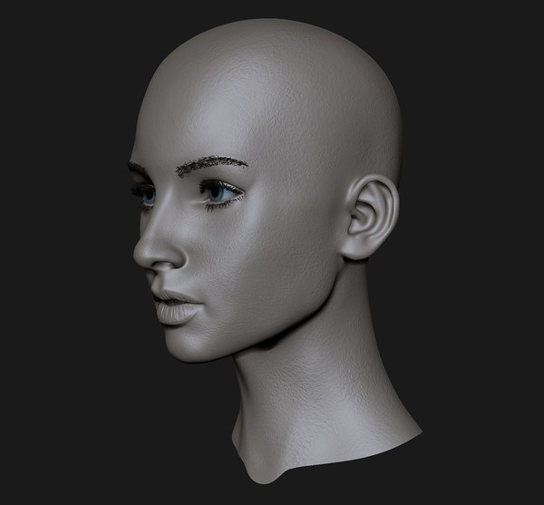 girl head cute 3d model