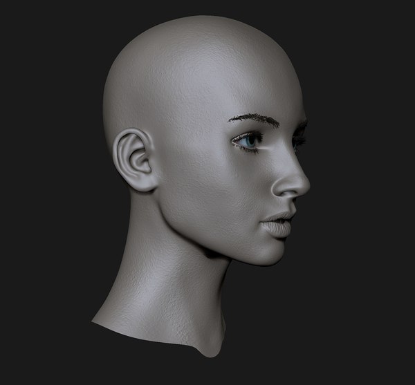 girl head cute 3d model