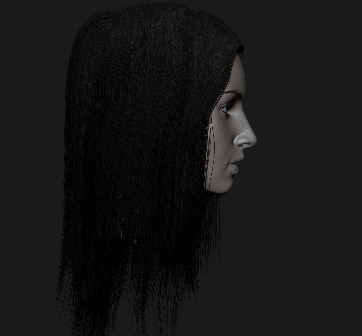 Girl Head Cute 3d Model