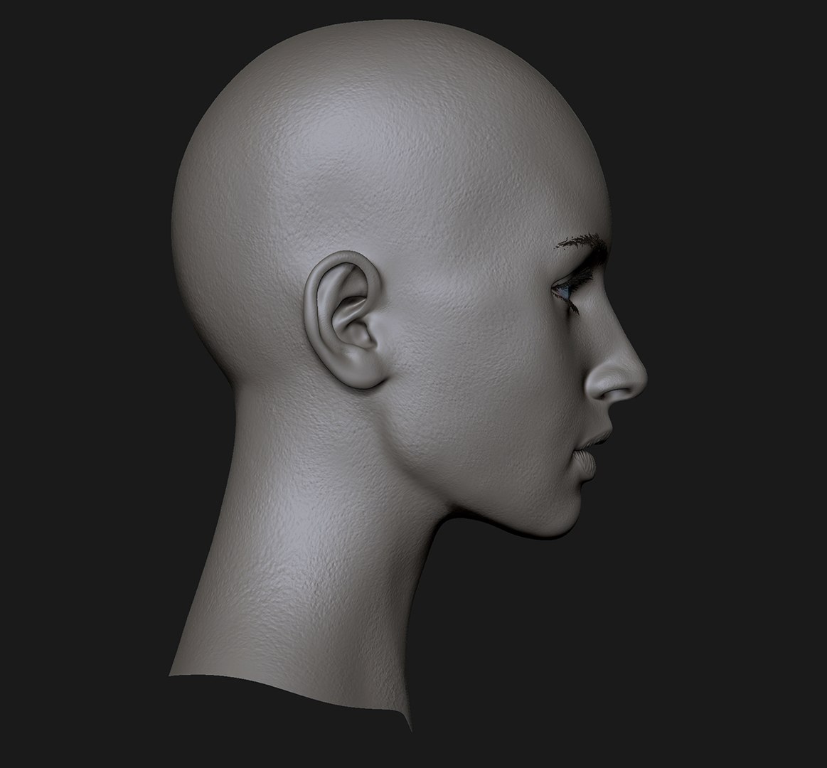Girl Head Cute 3d Model