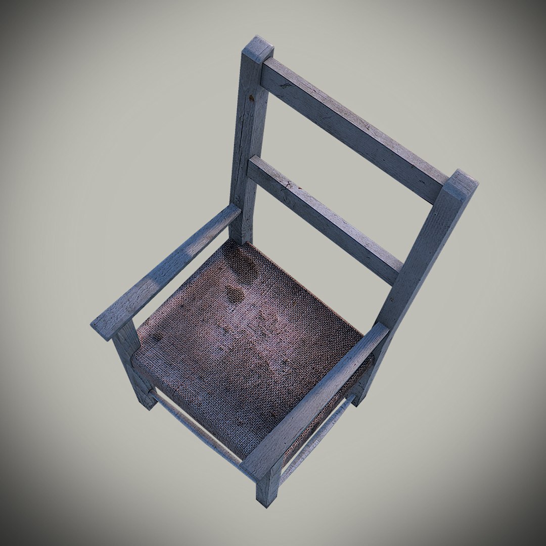 3d Old Wooden Chair Model