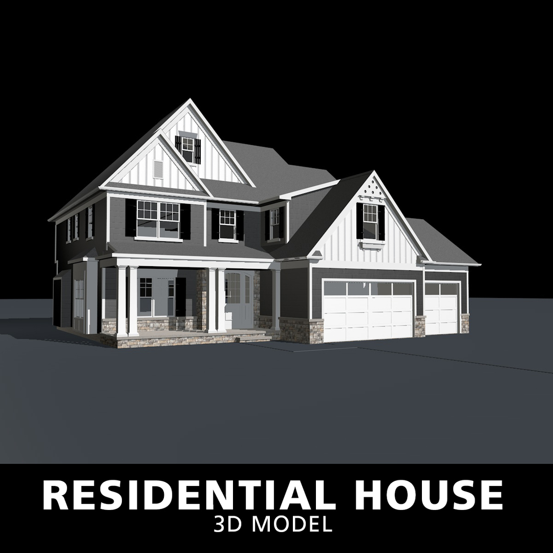 3D residential house - TurboSquid 1407728