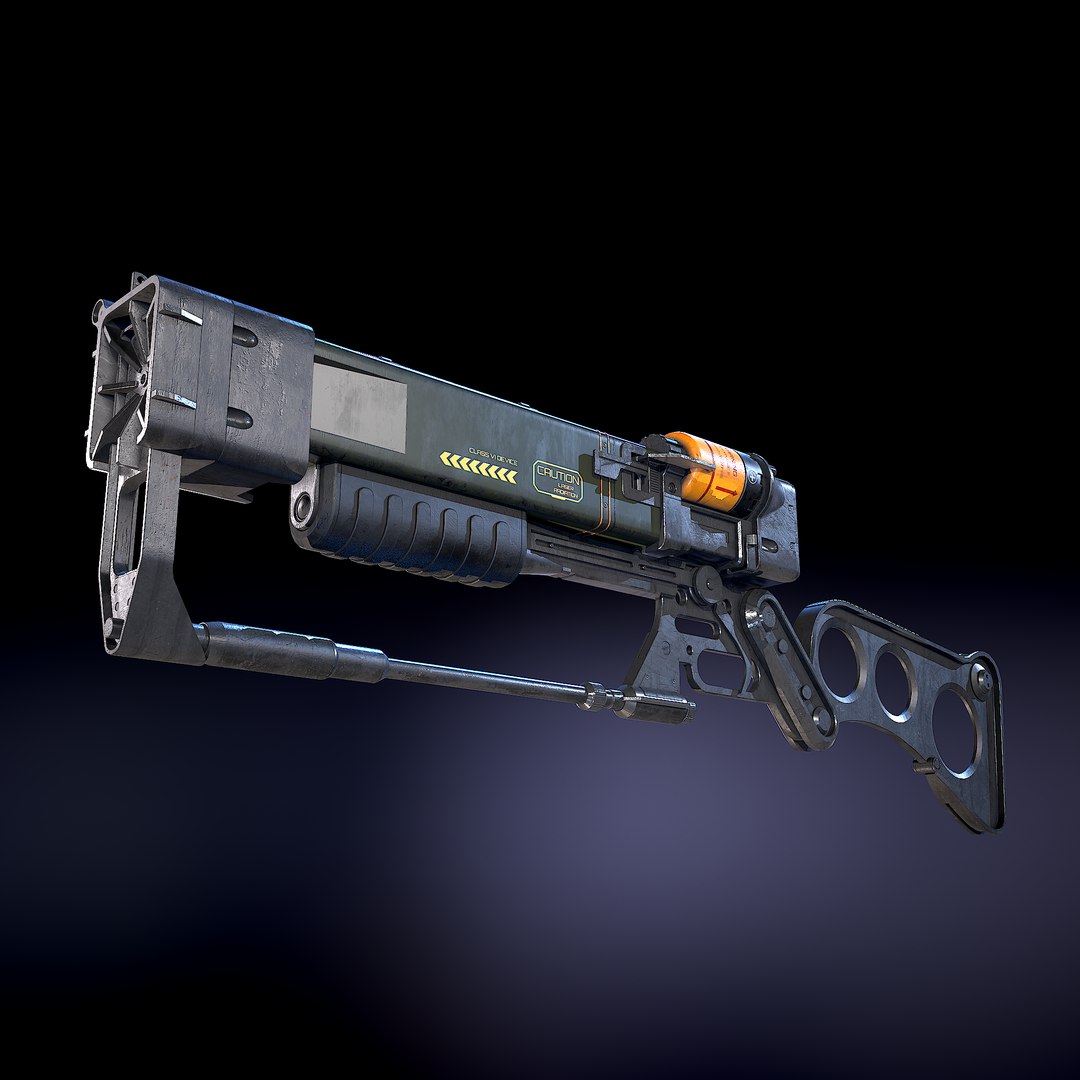Aer9 Laser Rifle Fallout 3D Model - TurboSquid 2230119