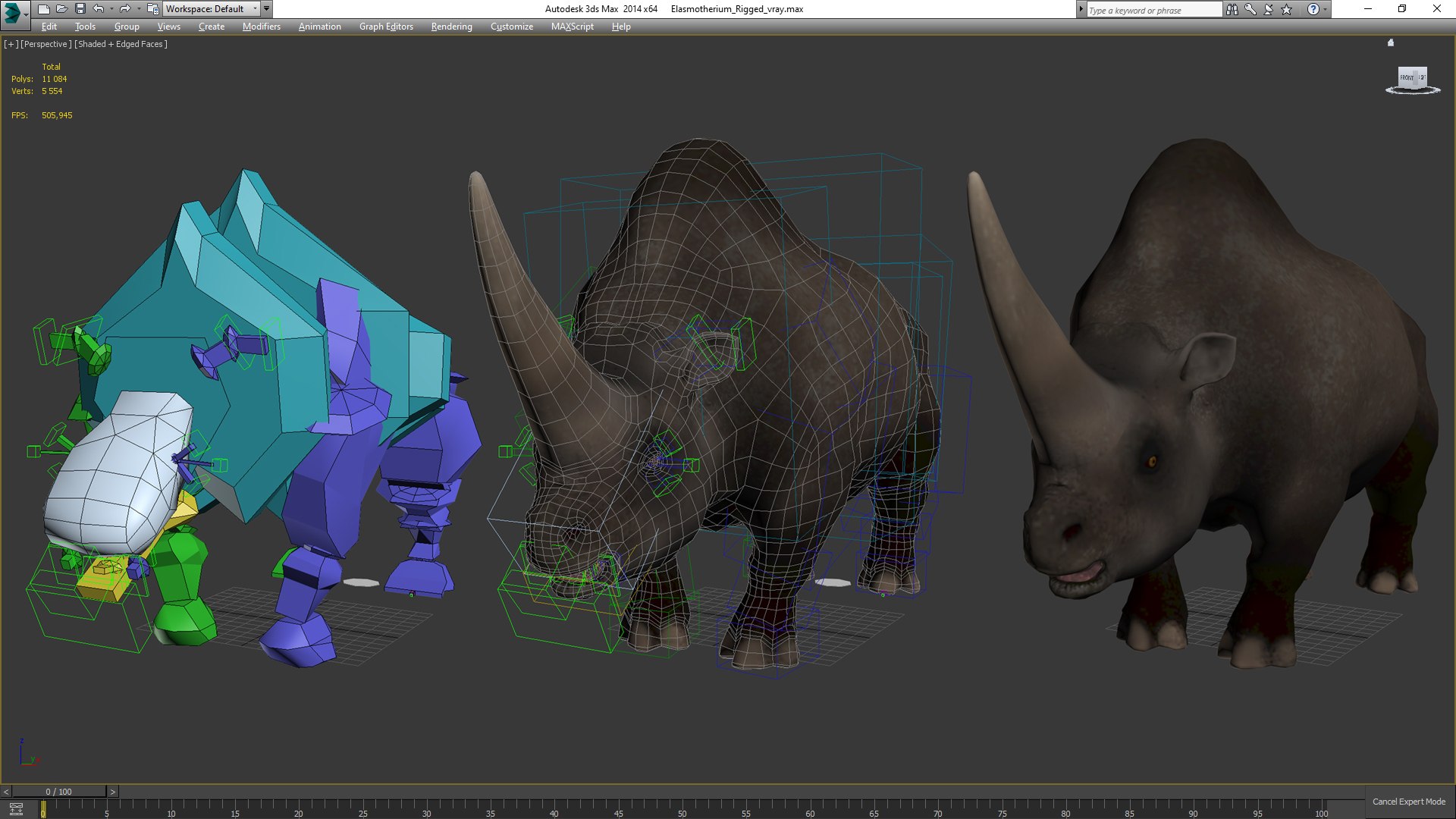 3D Elasmotherium Rigged - TurboSquid 1981395