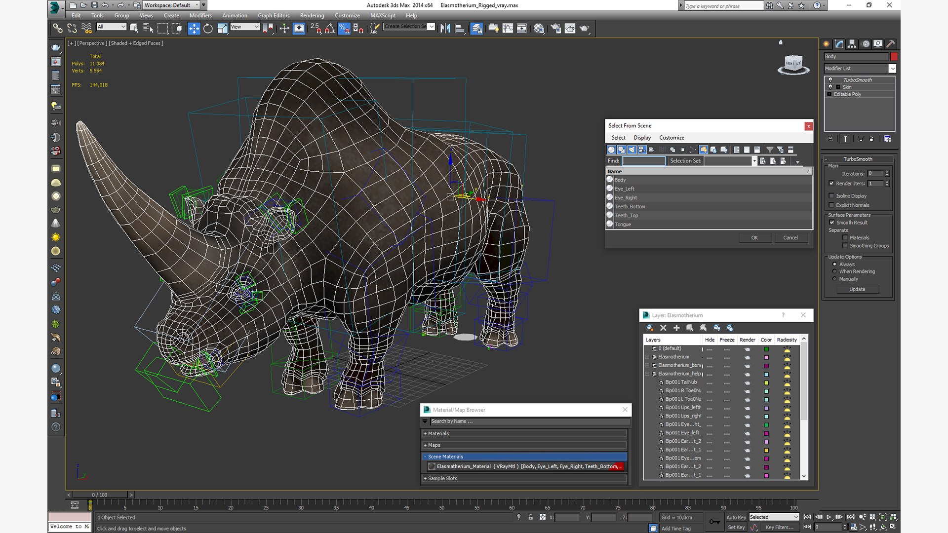 3D Elasmotherium Rigged - TurboSquid 1981395
