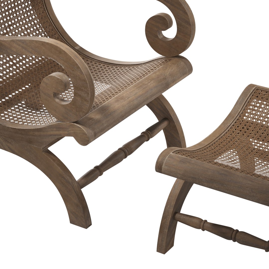 British Colonial Lounge Chair 3D Model - TurboSquid 2323377