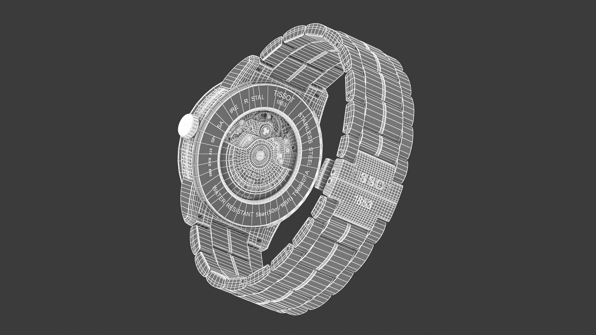 Tissot luxury power model - TurboSquid 1609454