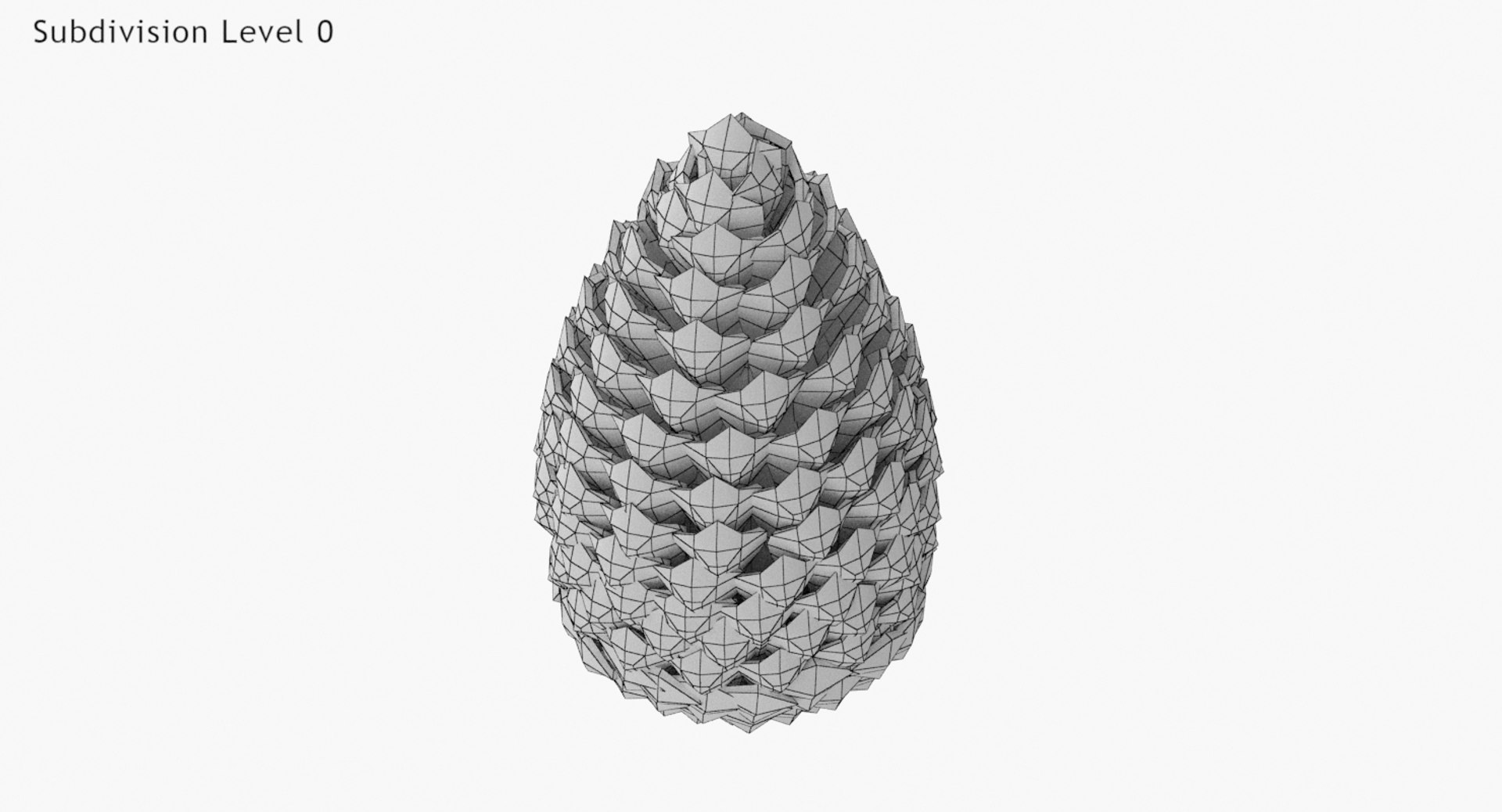 3D Pine Cone Model - TurboSquid 1404365
