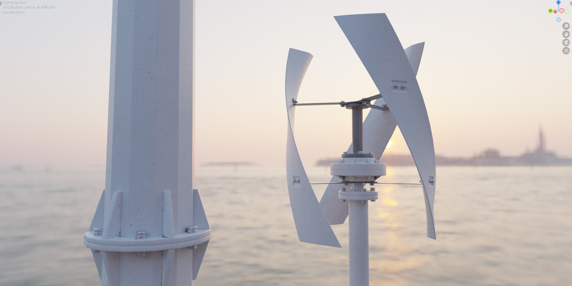 3D Vertical Wind Turbines Model - TurboSquid 1998623